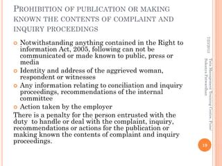 Indian Law On Sexual Harassment Of Women At Workplace PDF