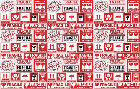 Red And White 3mm Self Adhesive Fragile Sticker At ₹ 1 50 Piece In