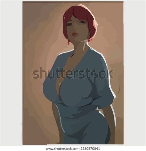 Busty Big Breasted Anime Woman Illustration Stock Vector Royalty Free Shutterstock