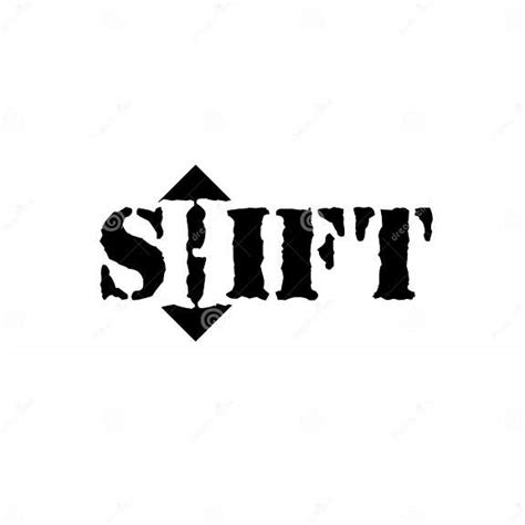 Shift Wordmark Typography Text Lettering Negative Space Logo Design