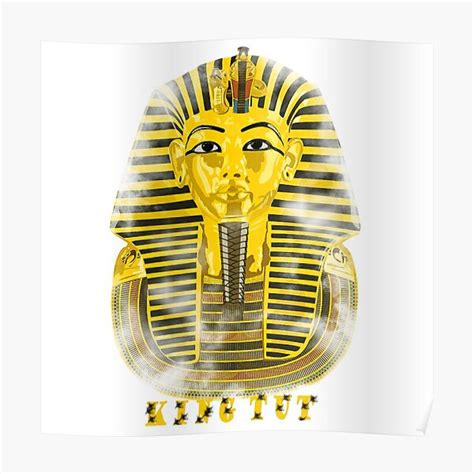 Tutankhamun King Tut Pharaoh In Ancient Egypt Hieroglyphics Poster