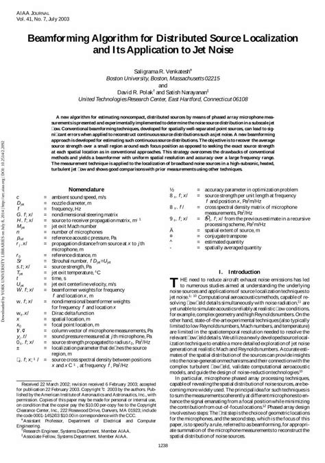 Pdf Beamforming Algorithm For Distributed Source Localization And Its