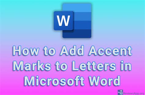 beautiful work tips about how to write accent marks in microsoft word