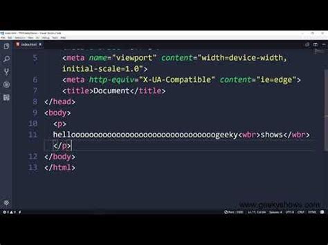 Learn Wbr Tag In HTML Hindi Mind Luster