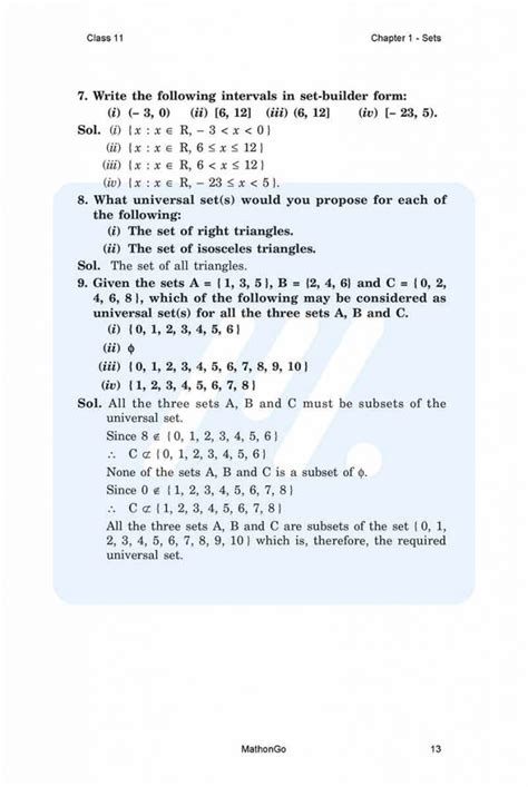 Ncert Solutions For Class 11 Maths Chapter 1 Exercise 13 Mathongo
