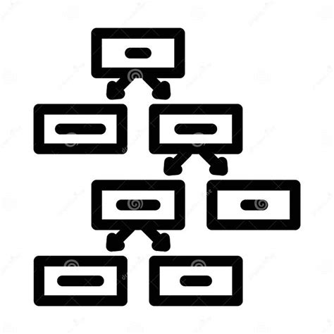 Decision Tree Algorithm Line Icon Vector Illustration Stock Vector