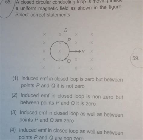[answered] 55 A Closed Circular Conducting Loop Is Mo A Uniform Kunduz