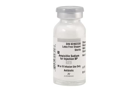 Ampicillin Sodium For Injection Bp 1g 15ml Vial Auropharma Canada