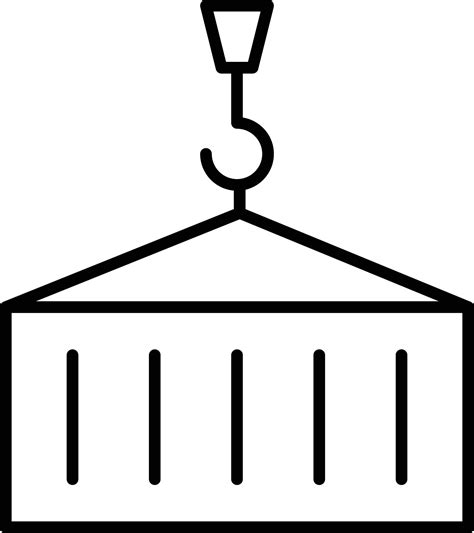 Container Shipping Outline Vector Illustration Icon 36382325 Vector Art