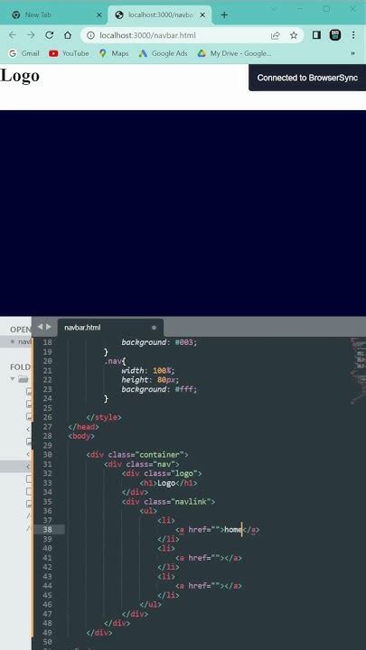I Created A Navigation Bar Under 1 Minute Navigationbar Htmltutorials