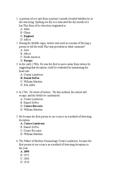 lie detection q and a pdf polygraph
