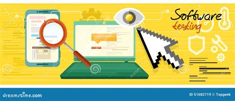 software testing concept stock vector illustration of blue 51682719