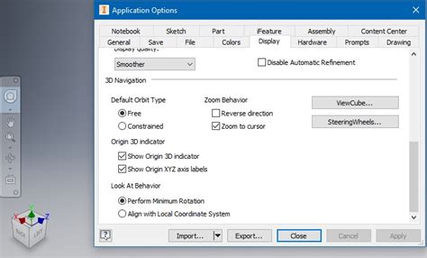 view cube with x y z coordinate system autodesk community