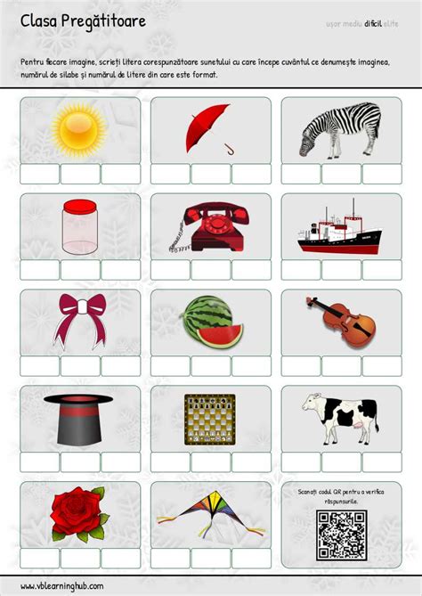 Clasa Pregătitoare Fișă De Lucru Vb Learning Hub