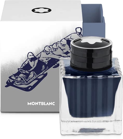 Montblanc Ink Bottle Olympic Heritage Chamonix Blue 50ml Fontoplumo