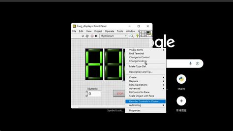 Seven Segments 7 Led Display On Labview Front Panel Youtube
