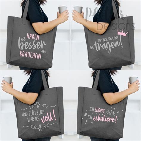 Plotterdatei Taschen Texte 4 Stk Von Plotterdesignsch