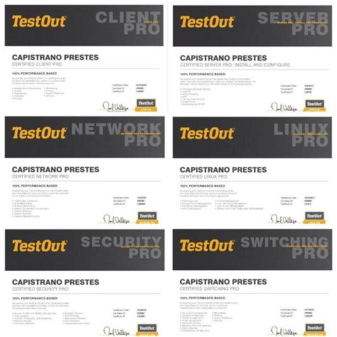 Capis Prestes On Linkedin These Are All My Testout It Certifications I