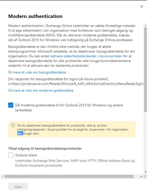Office365 Office365 Modern Authentication Modern Vs Basic Authentication