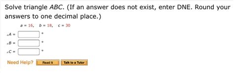 answered solve triangle abc if an answer does… bartleby