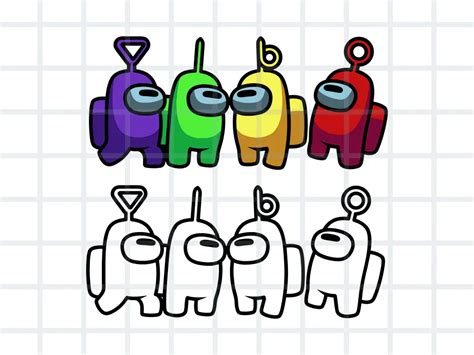 Funny Among Us Teletubbies Png Eps Svg Vectorency