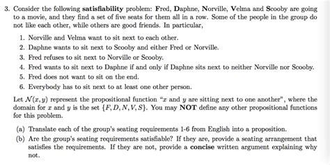 Solved Consider The Following Satisfiability Problem Fred