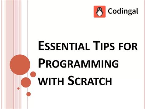 Ppt Essential Tips For Programming With Scratch Powerpoint