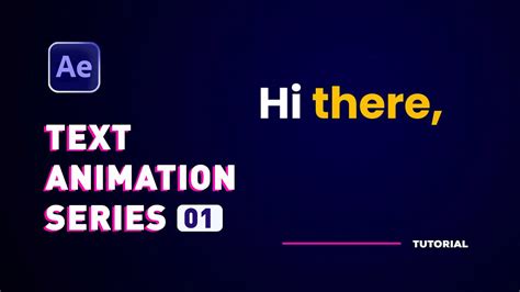 Text Animation After Effects Tutorials For Beginners Youtube