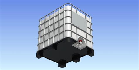 IBC Bulk Container D CAD Model Library GrabCAD OFF