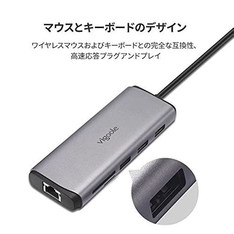 6934839123033 Vigoole Usb C Hub 8 In 1 Lan Hub Usb Type C