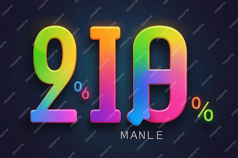 premium photo editable number text effect with percentage level