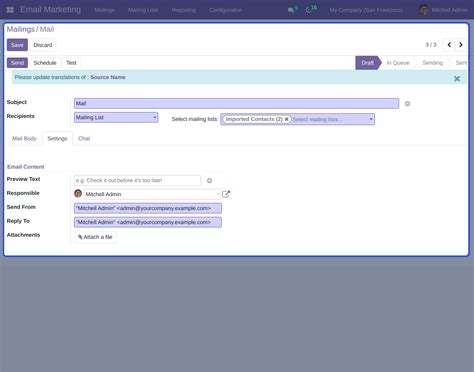 Odoo Email Marketing Theme Webkul