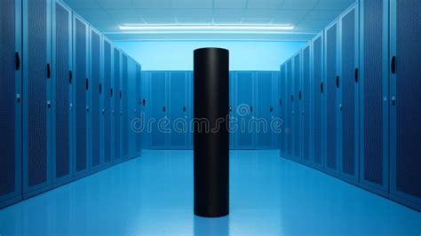 A Cutting Edge Data Center Equipped With Ai Driven Servers In A Contemporary Facility Stock