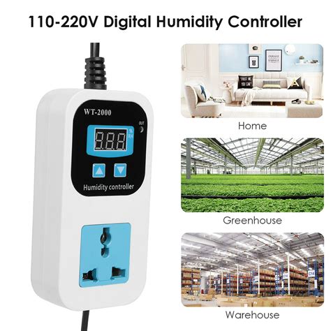 0 1 Rh Accuracy Digital Humidity Controller Hygrostat Direct Output Moisture Control Switch