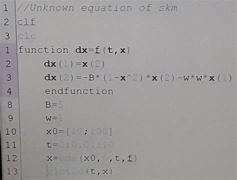 Matlab Problem In Solving Ordinary Differential Equation In Scilab