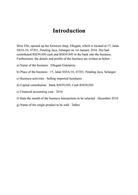 Accounts Assignment Hoho New Hogo Introduction Miss Elle Opened Up