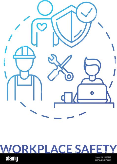 Workplace Safety Blue Gradient Concept Icon Stock Vector Image And Art Alamy