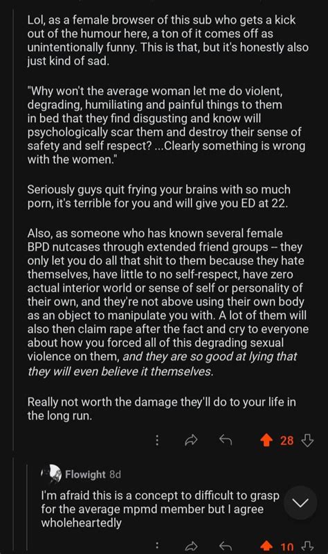 This Pornbrain Coomer Cant Have Normal Sex Anymore And Thinks Women