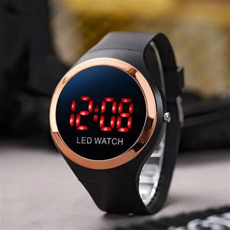 Round Shape Design Digital Big Dial Fashionable Led Watch For Men
