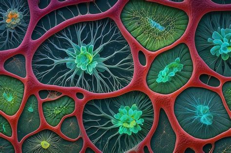 Plant Cells Viewed Via A Microscope Generative Ai Premium Ai