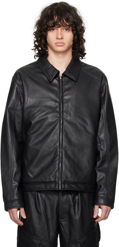Sophnet Single Riders Faux Leather Jacket Black Editorialist