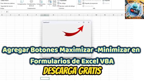 Agregar Botones Maximizar Y Minimizar En Formularios De Excel Vba Plantilla Gratis Youtube