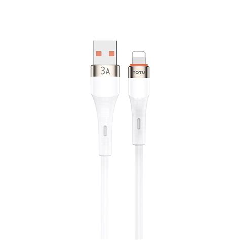 Totu Cb Series Usb To Pin Aluminum Alloy Skin Feel Data Cable M White Alexnld Com