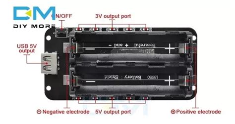 Módulo Para Bateria 18650 5v3a 3v1a Arduino Esp32 Esp8266 à Venda Em