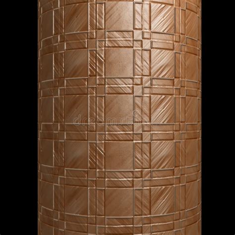 Tube Cylinder Metallic Frame Texture Patchwork Stock Illustration
