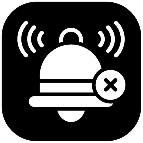 Premium Vector Mute Alarm Clock Icon