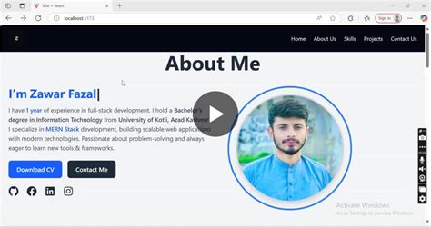 Built A Modern Portfolio Website With Reactjs Tailwind Css And
