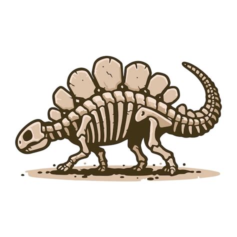 Dino Fossil Vector Premium Ai Generated Vector