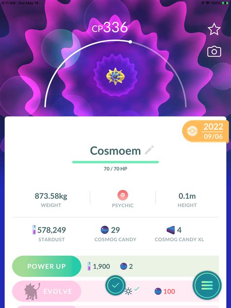I Evolved Cosmoem On Pokemon Go By Jonwii On Deviantart