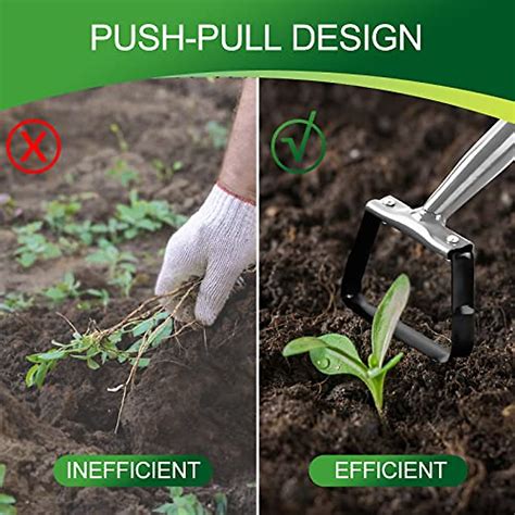 Walensee Mini Action Hoe For Weeding Stirrup Hoe Tools For Garden Hula Ho With 14 Inch Scuffle